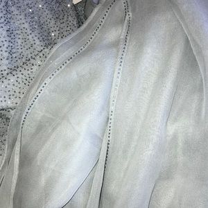 Basix Ii | Dresses | Basix Ii Silk Beaded Evening Gown With Silk Scarf ...